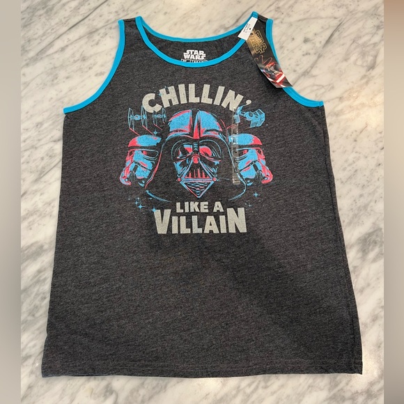 Star Wars | Shirts & Tops | Star Wars Tank Top Xl Kids Grey Darth Vader ...